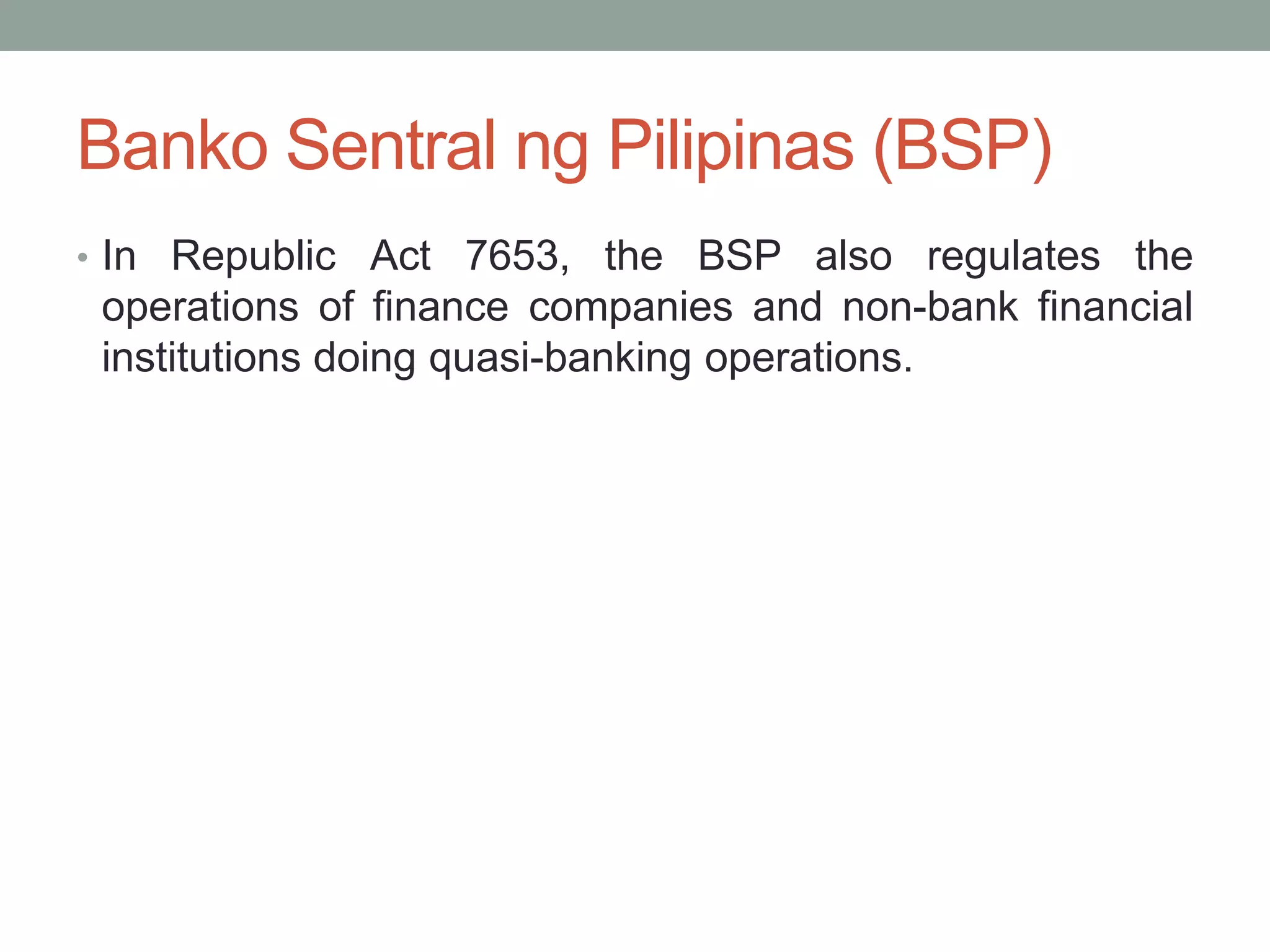 The phlippine financial system | PPTX