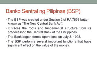 The phlippine financial system | PPTX