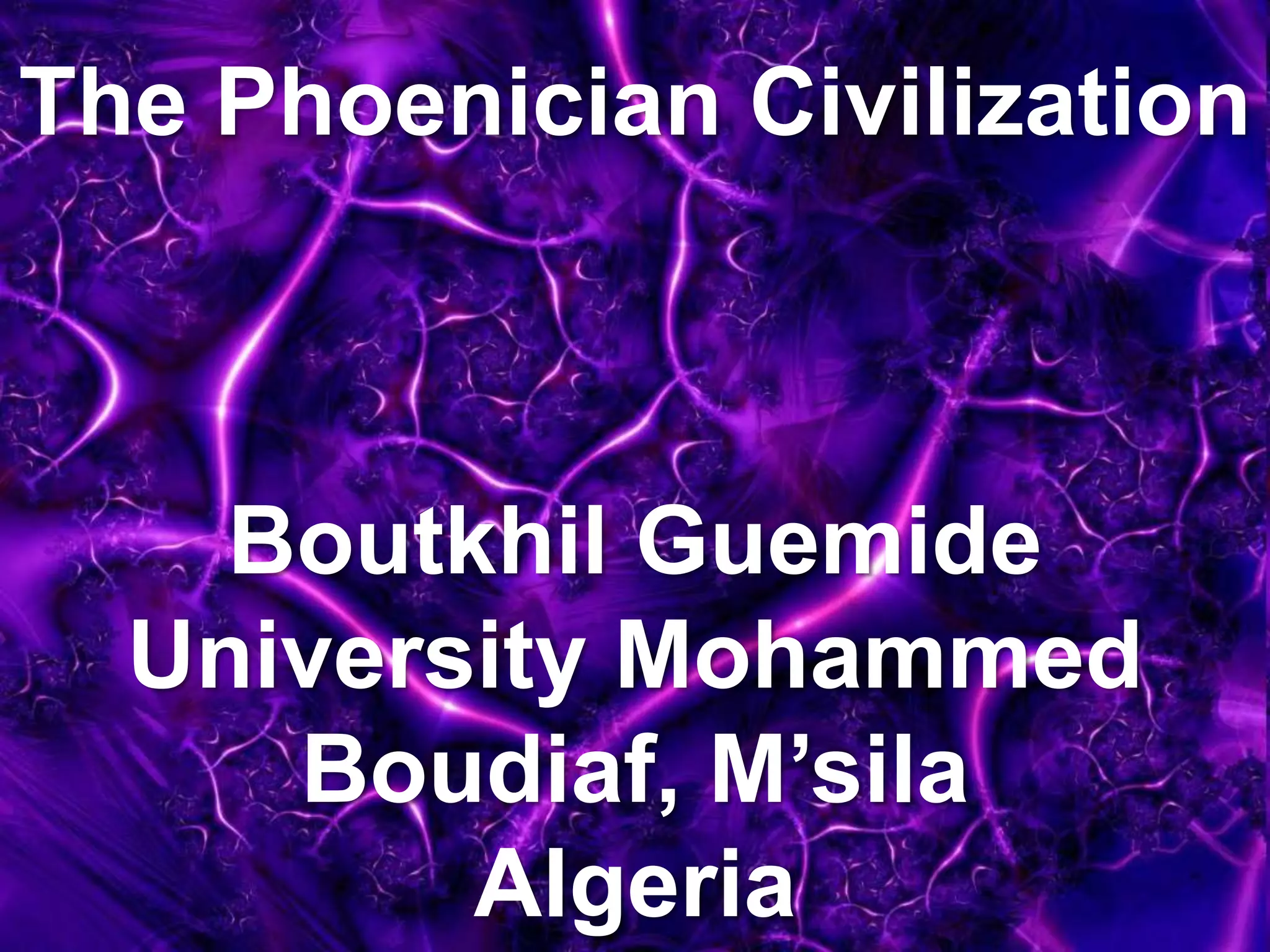 The phoenician cvilization | PPT