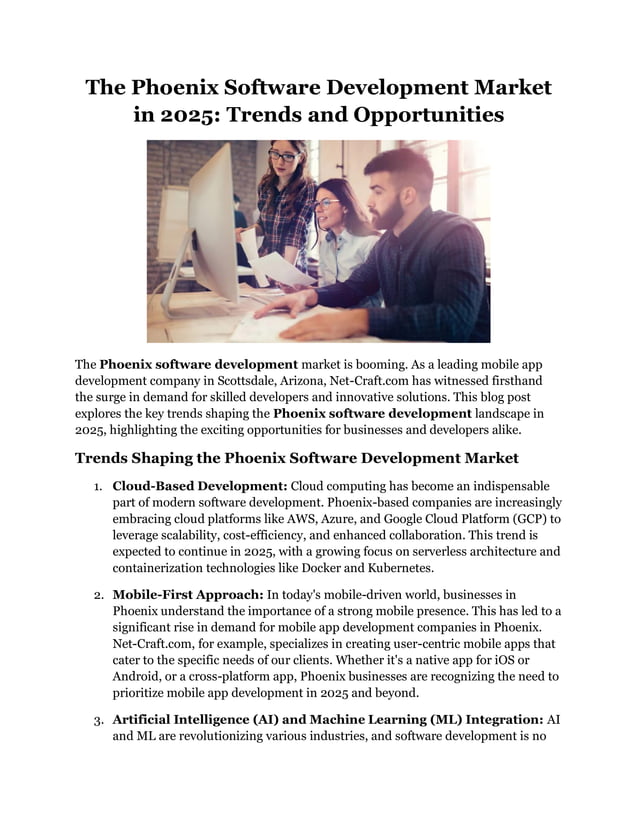 The Phoenix Software Development Market in 2025 Trends and Opportunities | PDF