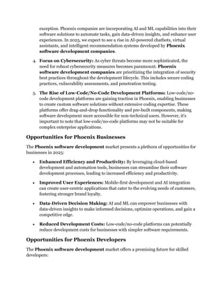 The Phoenix Software Development Market in 2025 Trends and Opportunities | PDF