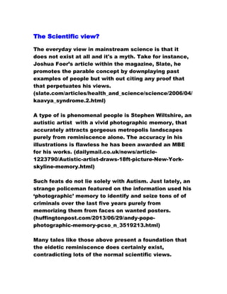 The Photographic Memory | PDF