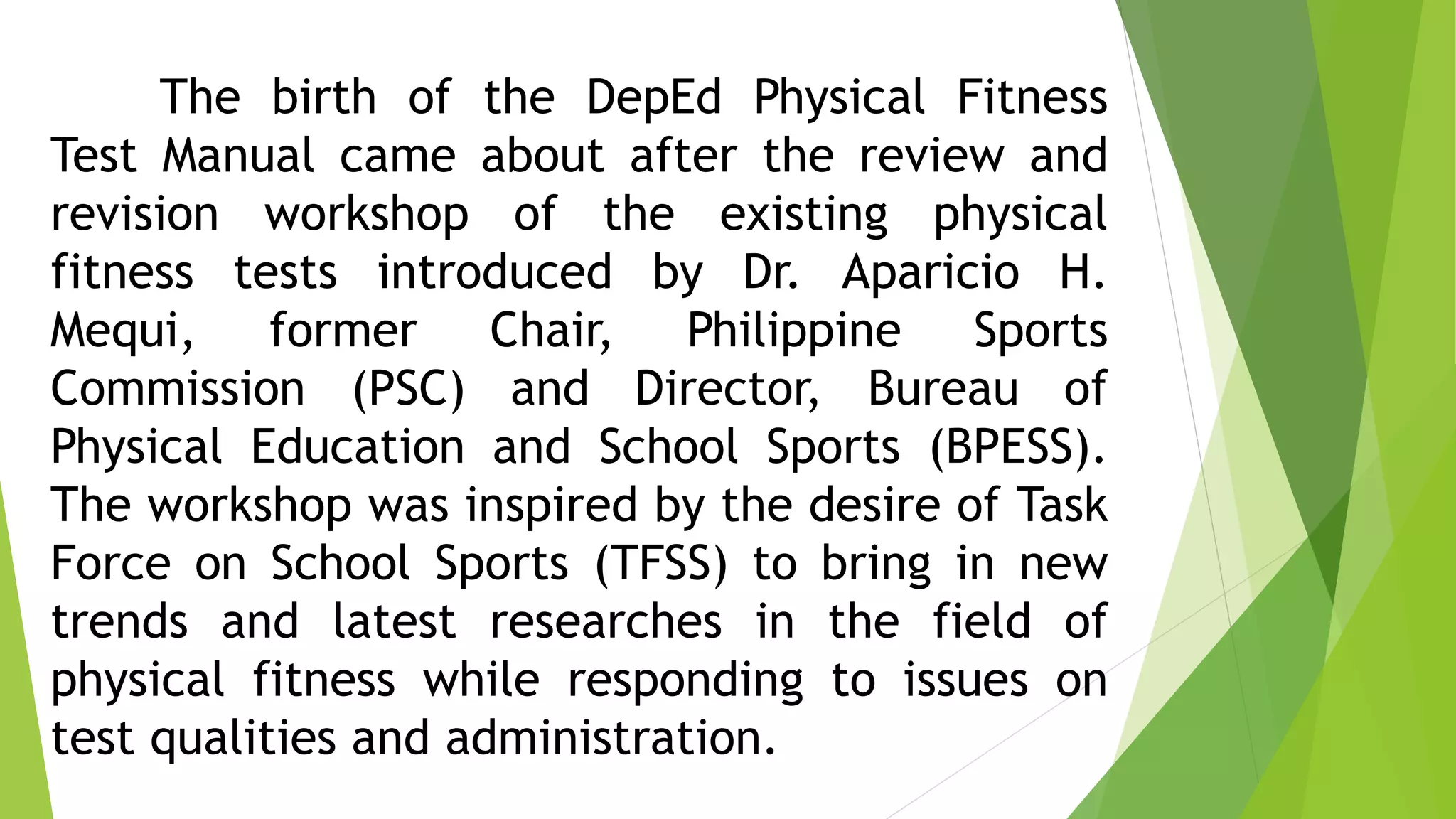 The Physical Fitness Test | PPTX