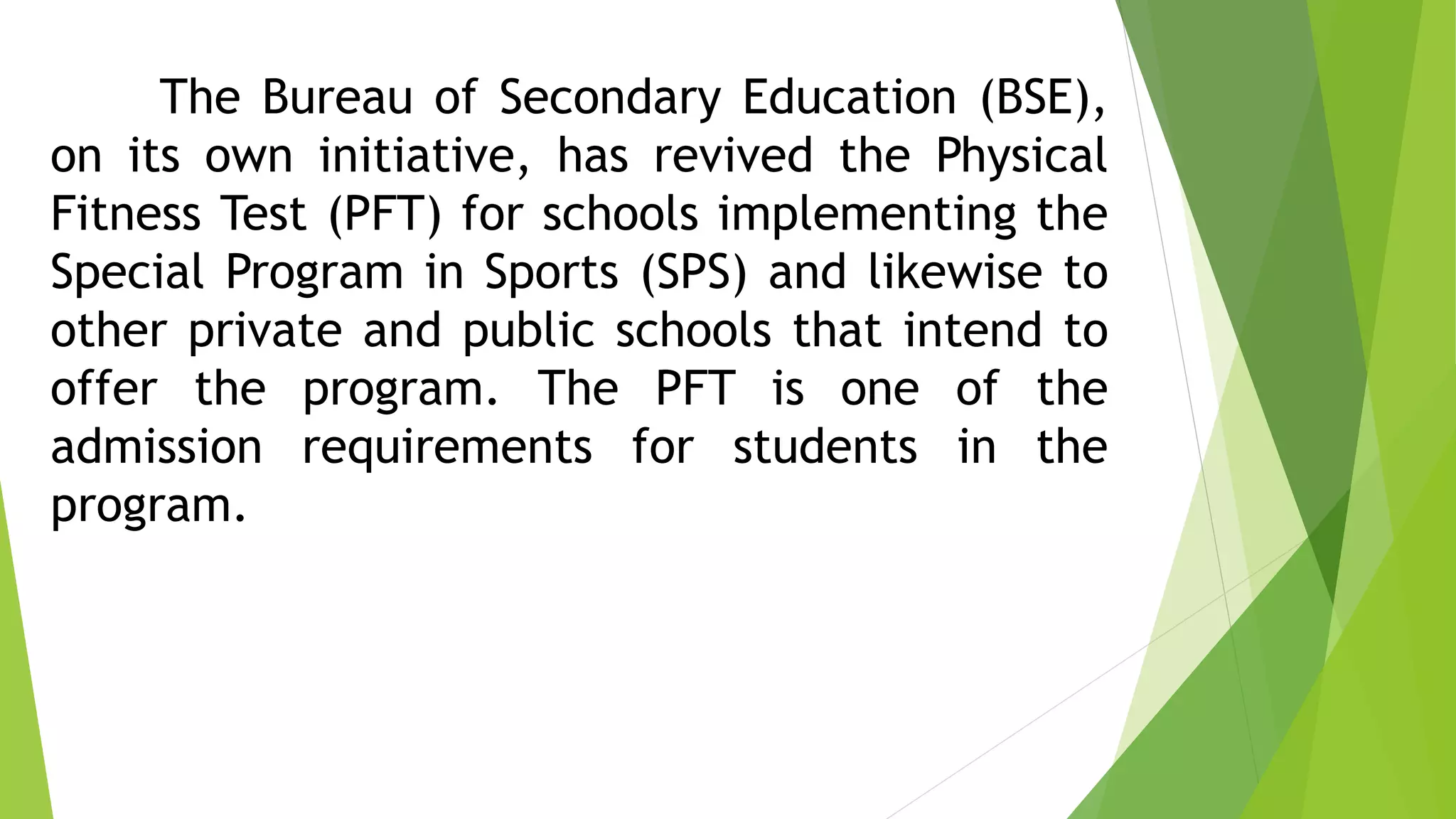 The Physical Fitness Test | PPTX