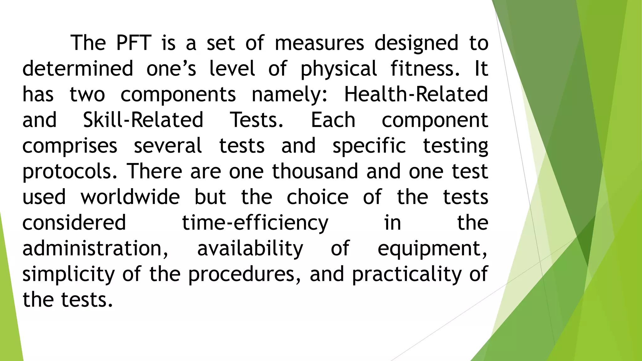 The Physical Fitness Test | PPTX