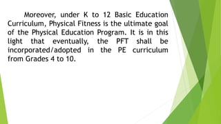 The Physical Fitness Test | PPTX