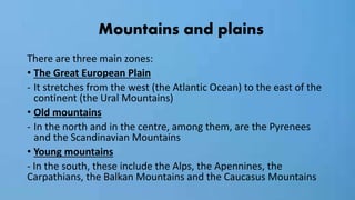 The physical geography of europe | PPT | Free Download