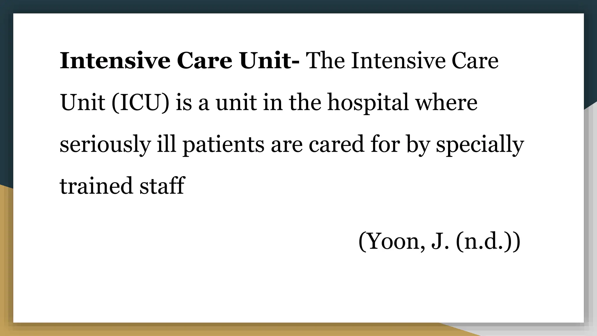 The Physical Layout of the Recovery Room and ICU (1) (1).pptx