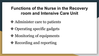 The Physical Layout of the Recovery Room and ICU (1) (1).pptx