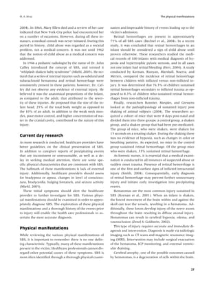 The physical manifestations of shaken baby syndrome. journal of forensic nursing | PDF | Death ...