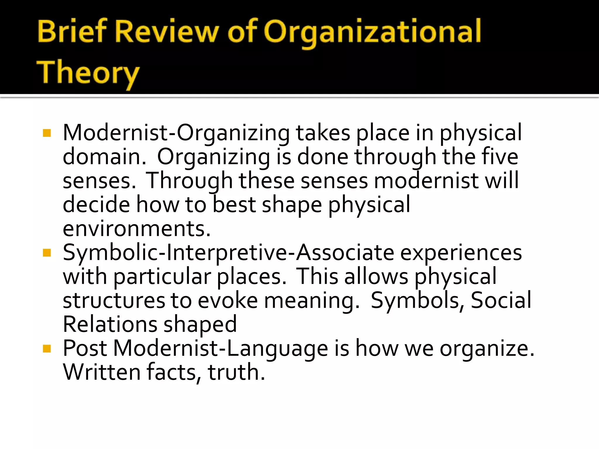 The Physical Structure Of Organizations | PPTX