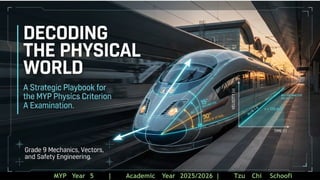 Physics Applications in Motion and Forces for MYP Year 5 Students | PPTX
