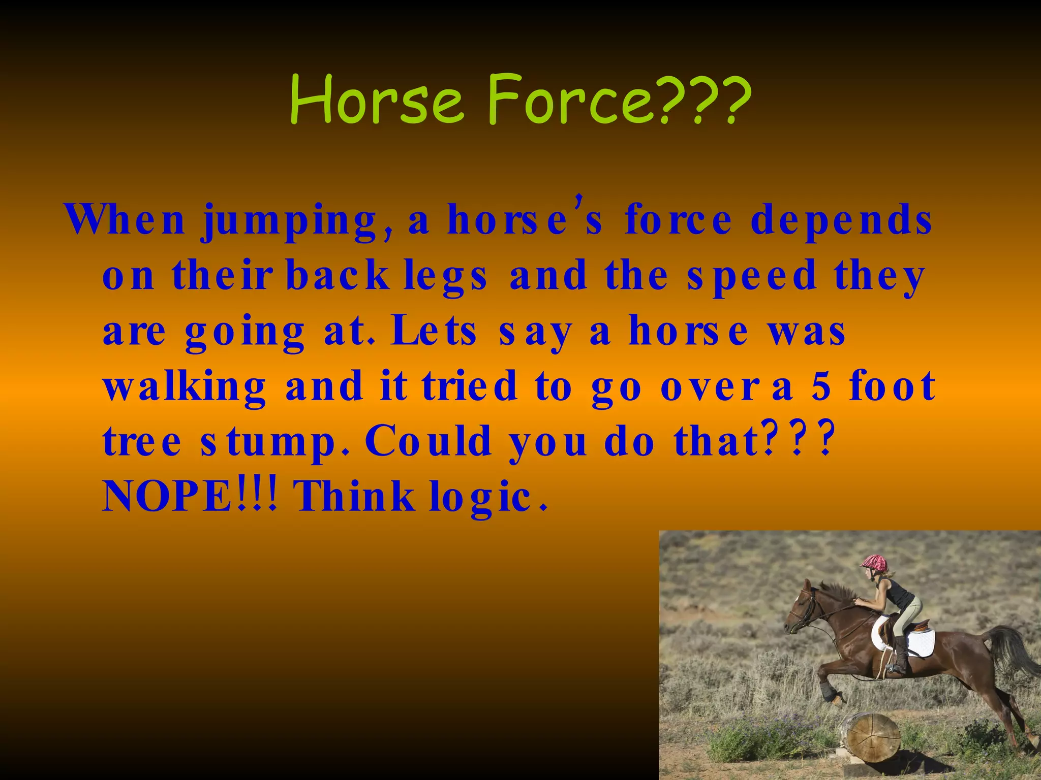 The Physics Of Horse Jumping | PPT