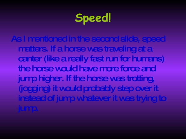 The Physics Of Horse Jumping | PPT