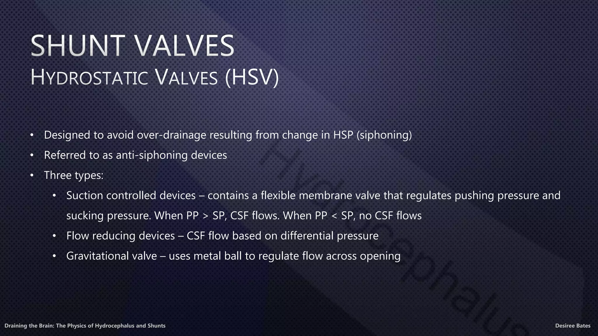 The Physics of Hydrocephalus and Shunts | PPTX
