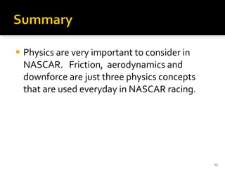The Physics Of Nascar | PPT