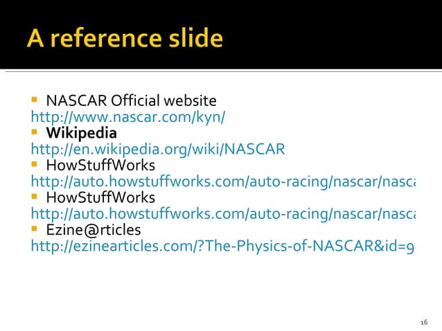 The Physics Of Nascar | PPT