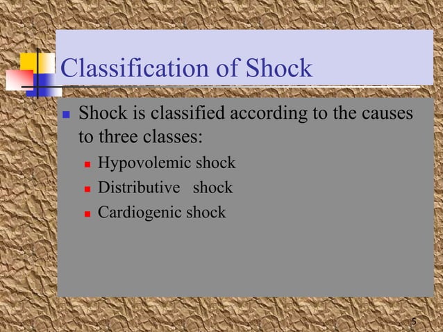 The physiology of shock | PPT