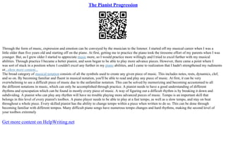 The Piano Movie Analysis | PDF