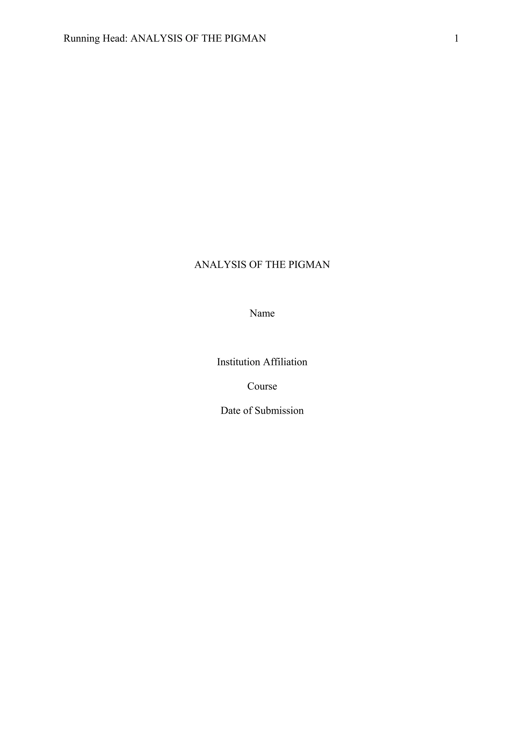 The pigman, by paul zindel | DOC