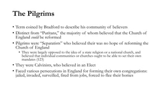 Lecture on William Bradford's Of Plymouth Plantation | PPTX