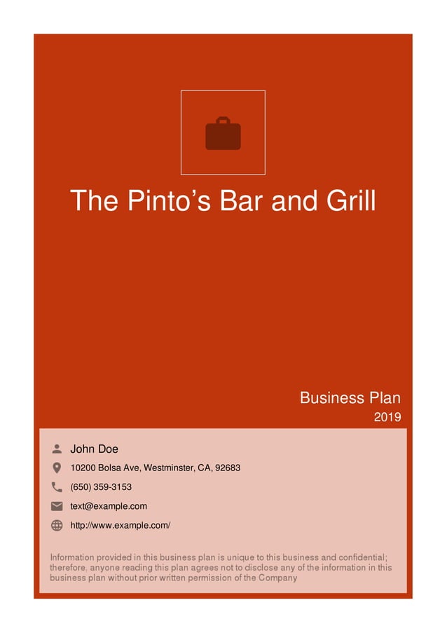 Bar business plan example | PDF | Bars & Restaurants | Attractions