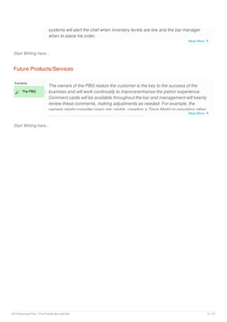 Bar business plan example | PDF