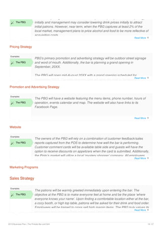 Bar business plan example | PDF