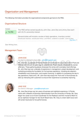 Bar business plan example | PDF