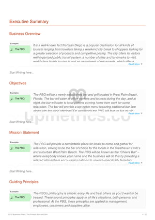 Bar business plan example | PDF