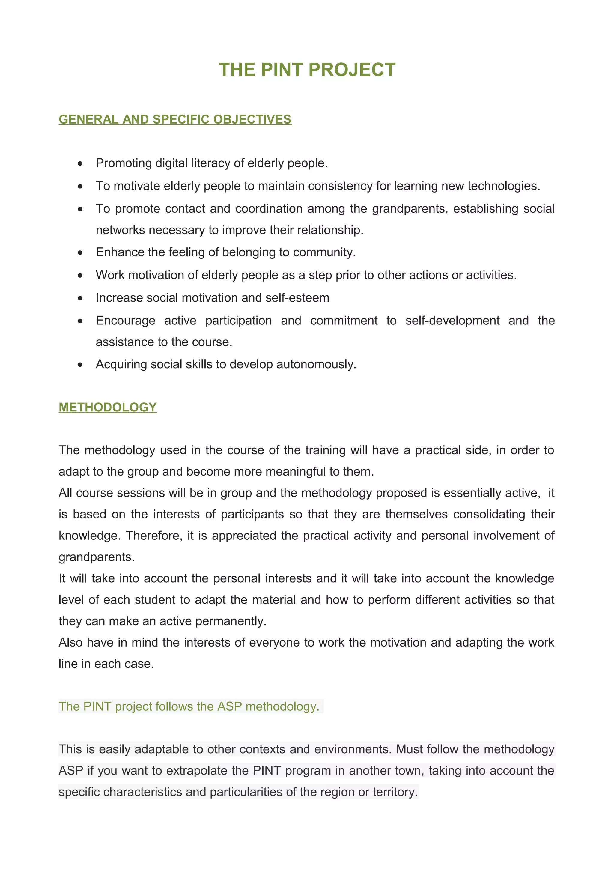 The pint project | PDF