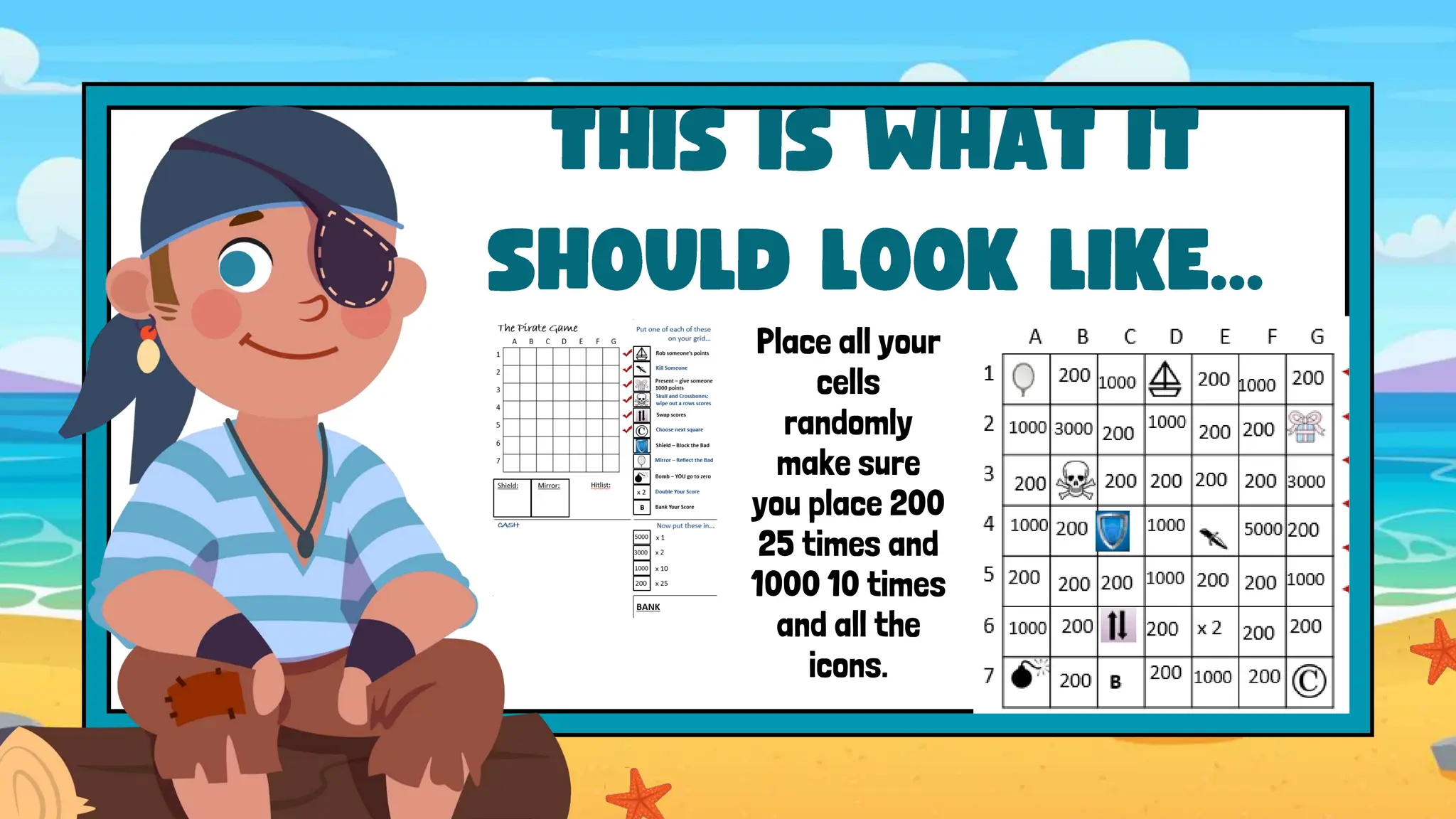 The Pirate Game - Fun game, whole class activity | PPTX