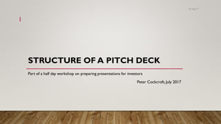 The Structure of a Pitch Deck for Startups | PDF