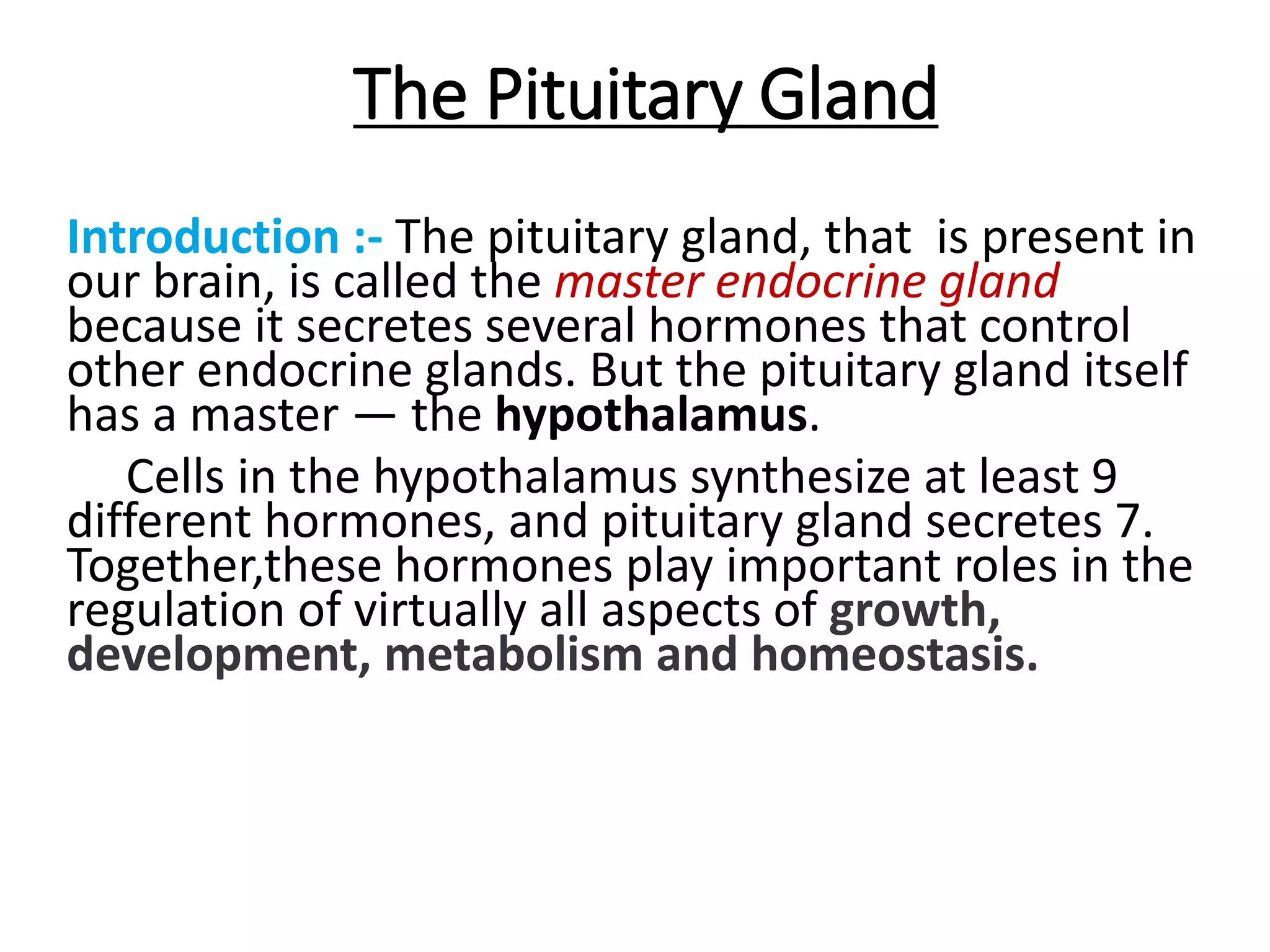 Pituitary Gland- Anatomy and Physiology | PPTX
