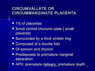 The placenta and its abnormalities | PPT