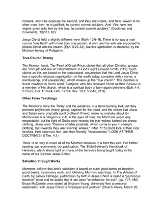 The Plain Truth About The Mormons DOCX The Plain Truth About The Mormons DOCX