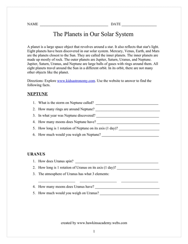 The Planets | DOC | Astrology | Religion & Spirituality