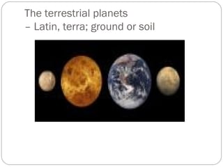 The planets in the solar system | PPT