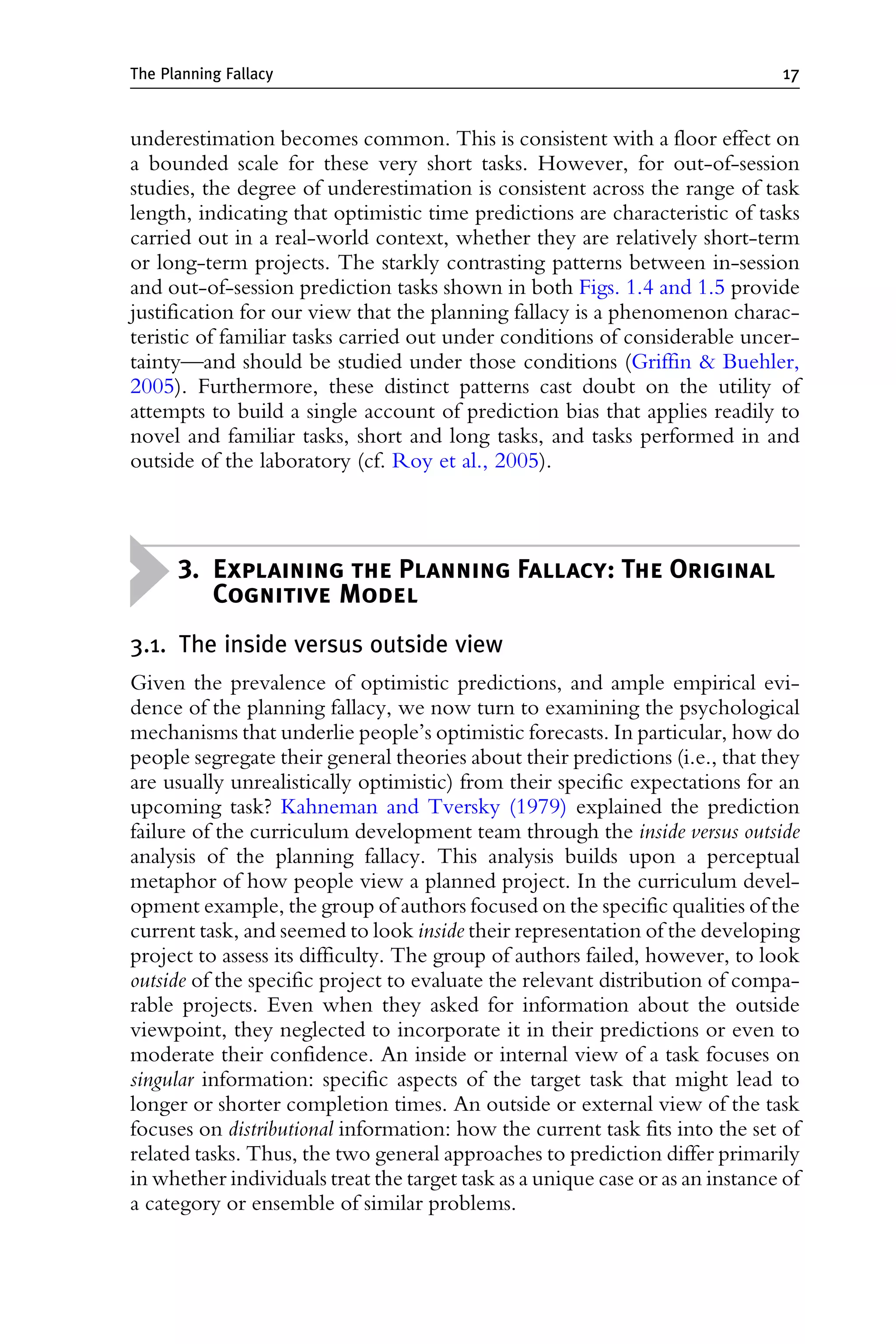 The Planning Fallacy Cognitive.pdf