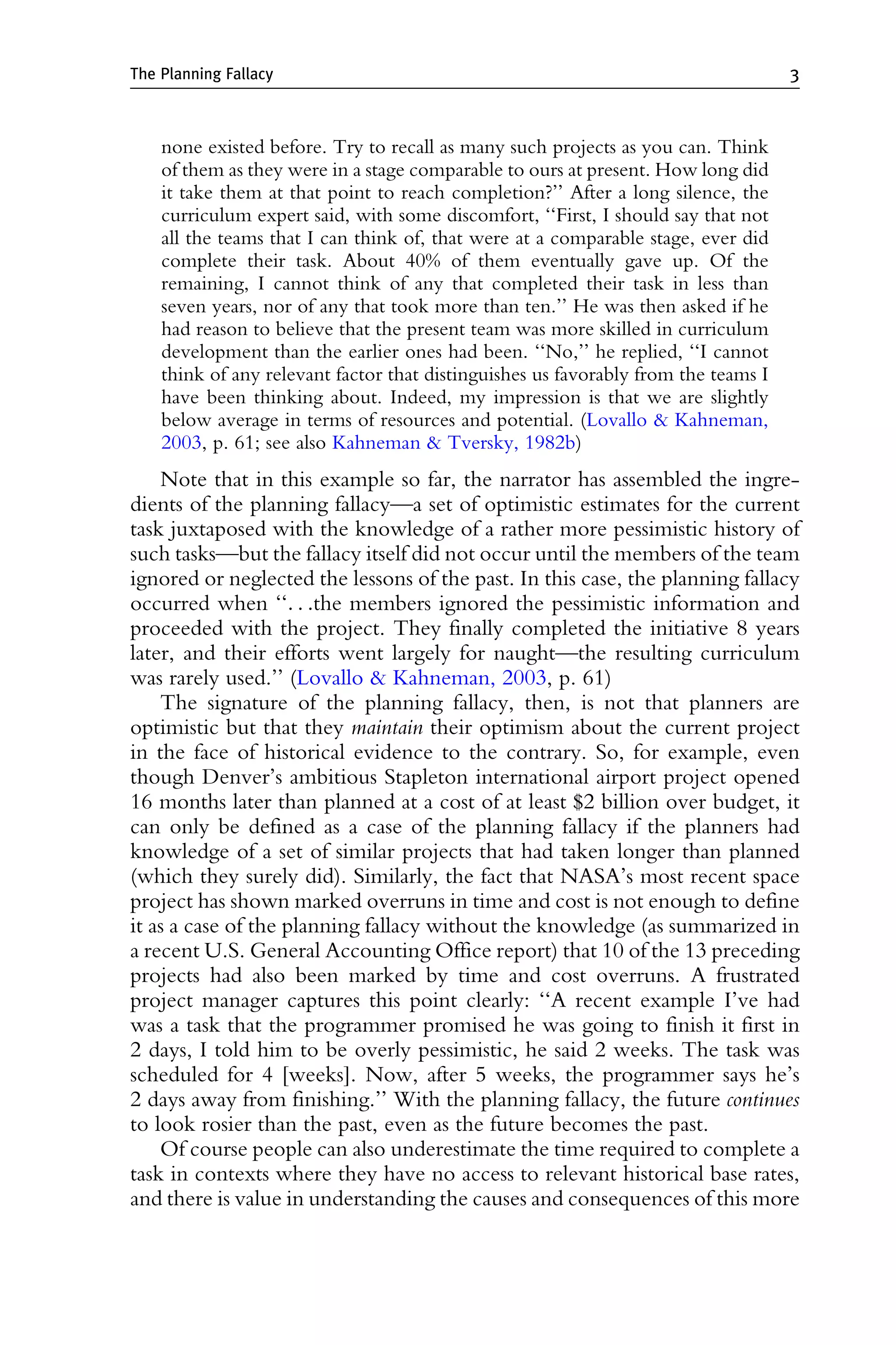 The Planning Fallacy Cognitive.pdf