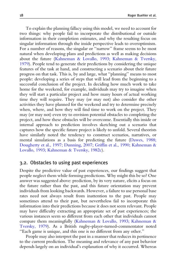 The Planning Fallacy Cognitive.pdf