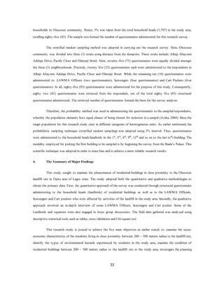 The Environmental and Socio-Economic Implication of Residential Buildings in Proximate Distance ...