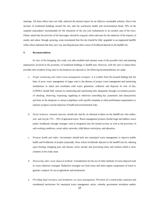 The Environmental and Socio-Economic Implication of Residential ...