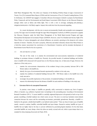 The Environmental and Socio-Economic Implication of Residential ...