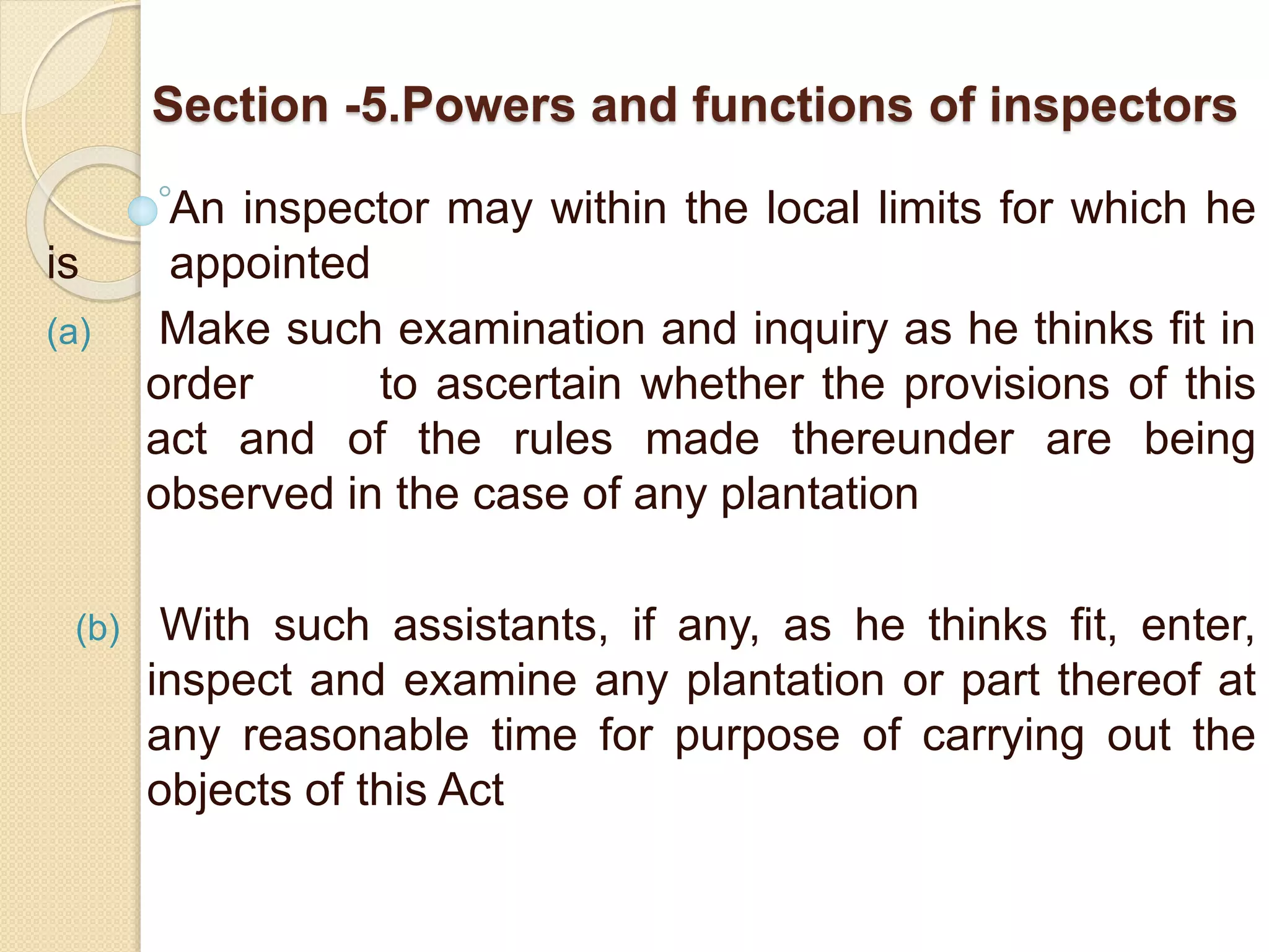 The plantation labour act 1951 | PPTX