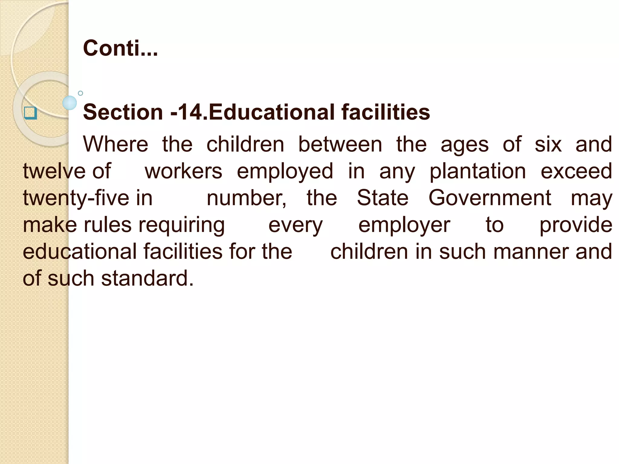 The plantation labour act 1951 | PPTX