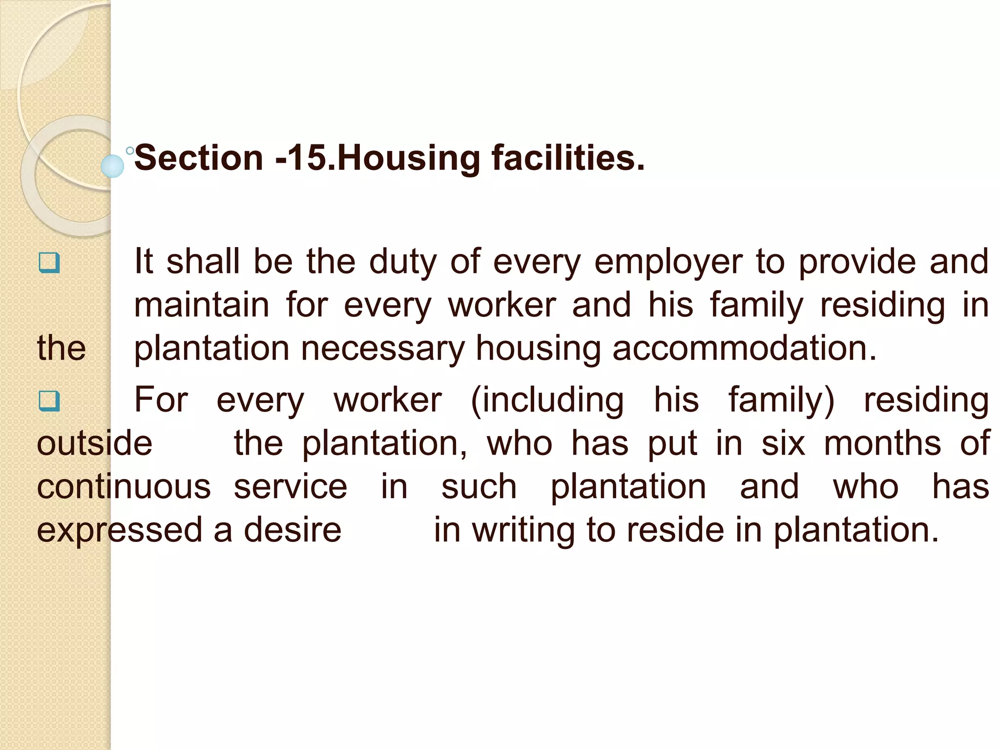 The plantation labour act 1951 | PPTX