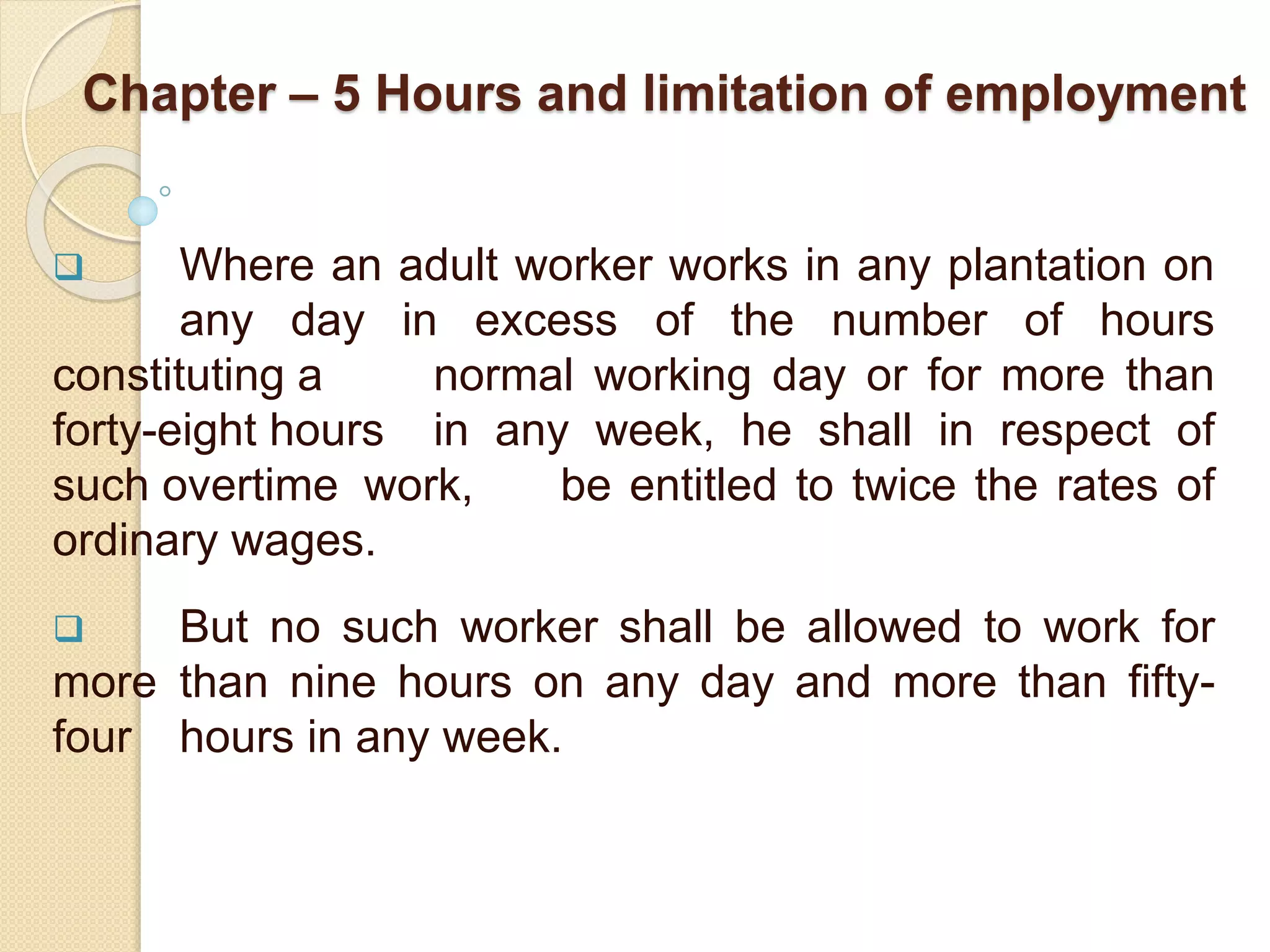 The plantation labour act 1951 | PPTX