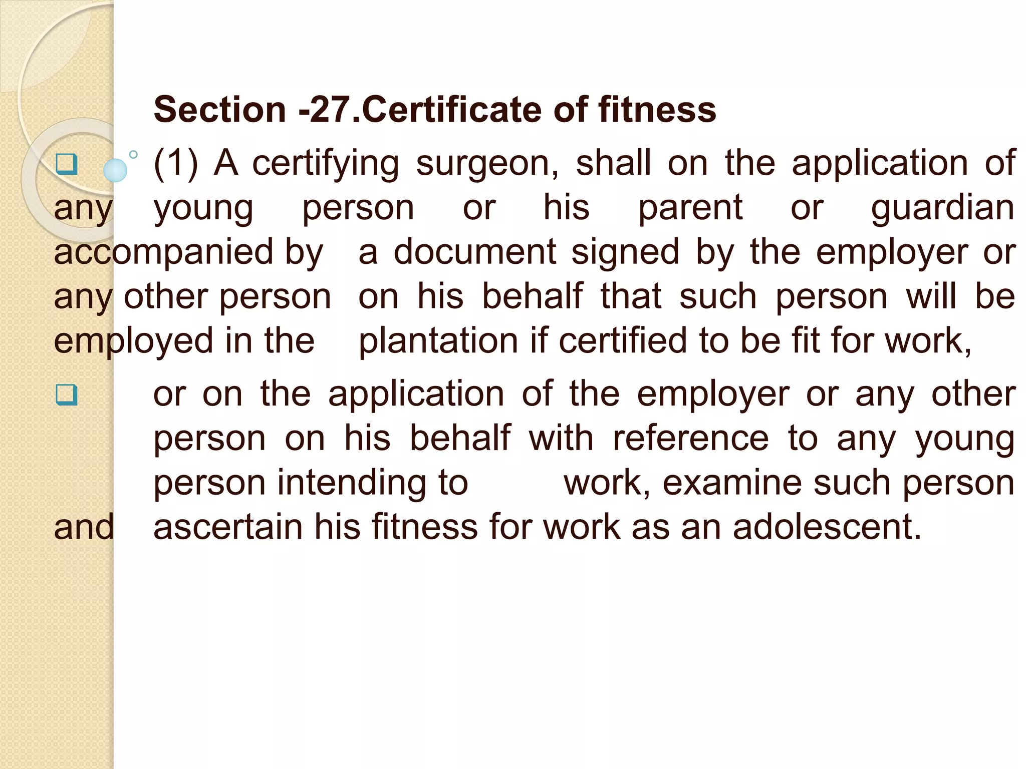 The plantation labour act 1951 | PPTX