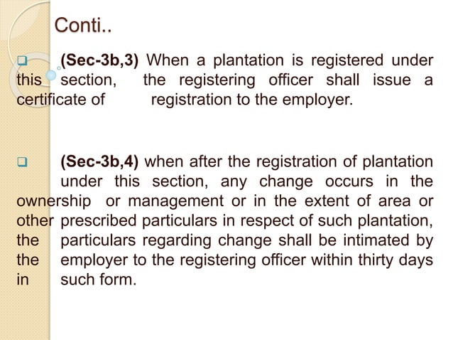 The plantation labour act 1951 | PPTX | Law